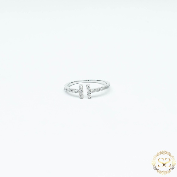 Jewelry | Split Diamond Bar Ring | Poshmark